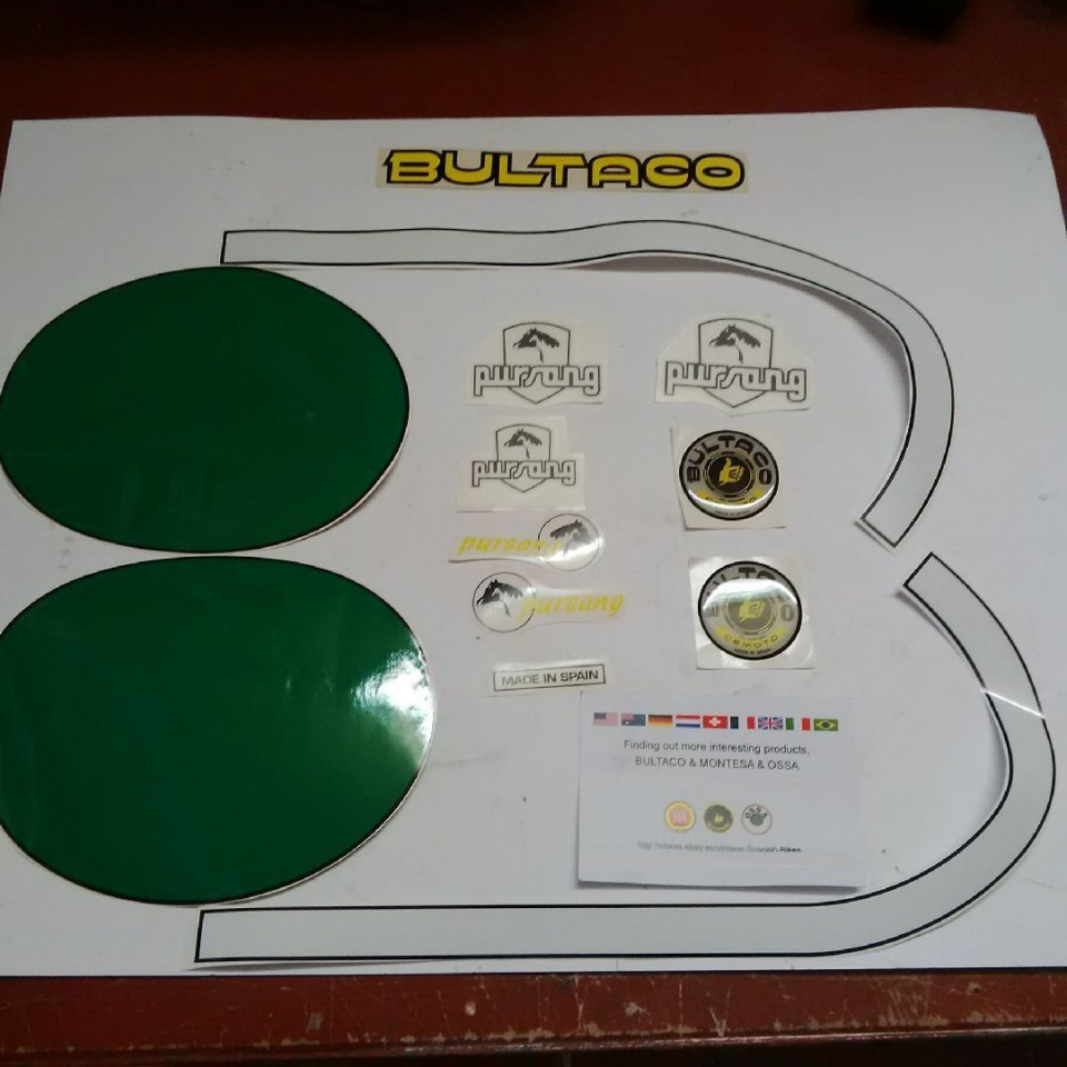 BULTACO PURSANG MK8 KIT DECALS MODEL