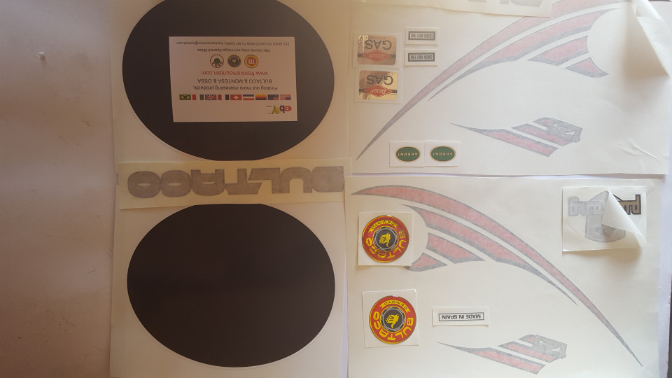 DECALS BULTACO PURSANG MK9 125cc MODEL 162 FULL KIT DECALS BULTACO ...