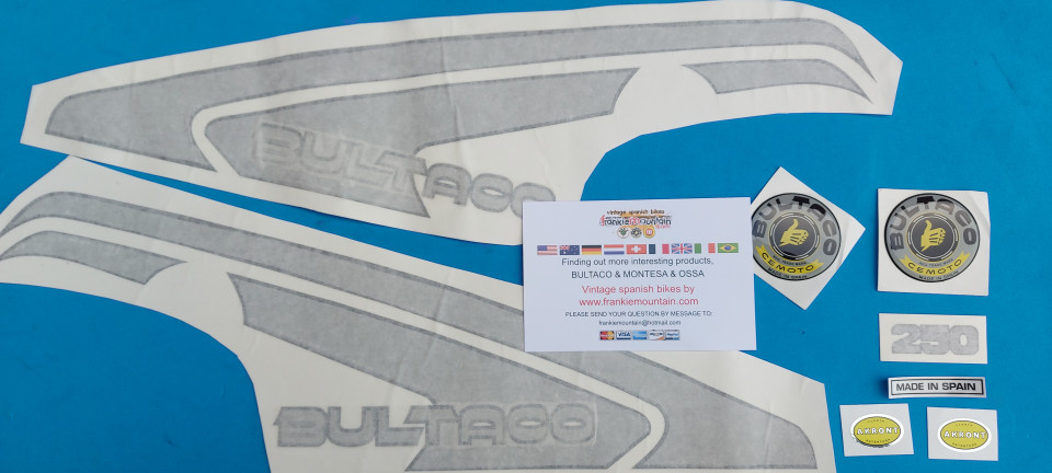 DECALS BULTACO ALPINA 165 ALPINA 166 NEW COMPLETE SET DECALS STICKERS ...