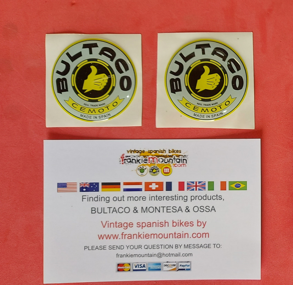 BULTACO EMBLEM BADGES GAS TANK NEW