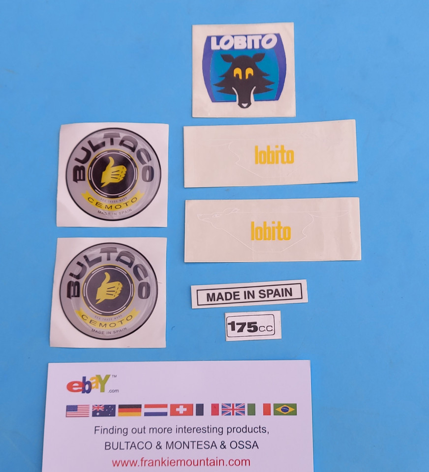 DECALS BULTACO LOBITO 175cc NEW KIT DECALS BULTACO LOBITO NEW LOBITO ...