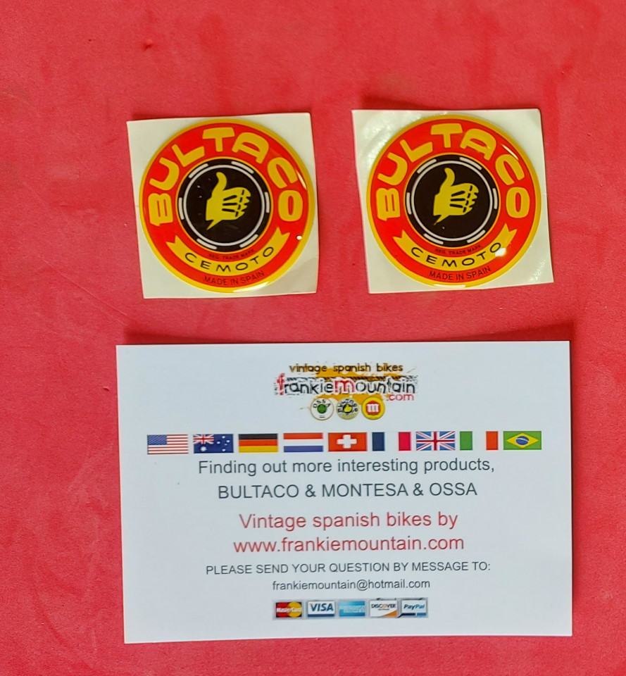BULTACO EMBLEM BADGES GAS TANK NEW BADGES EMBLEM TANK BULTACO