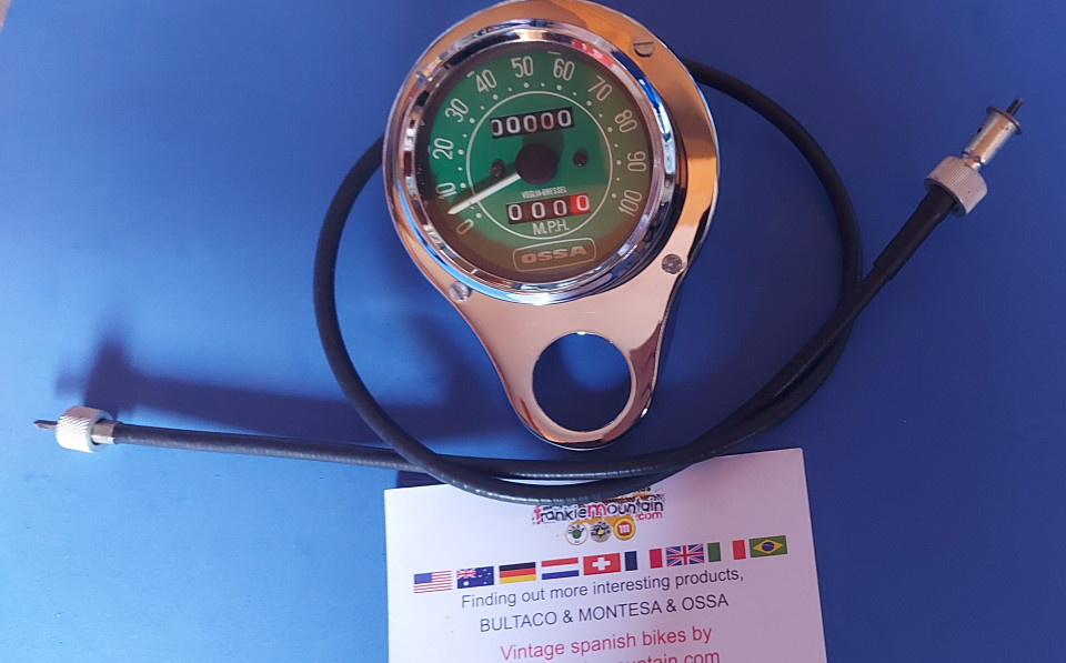 OSSA SUPER PIONEER SPEEDOMETER SUPPORT + CABLE + SPEEDOMER KIT OSSA ...