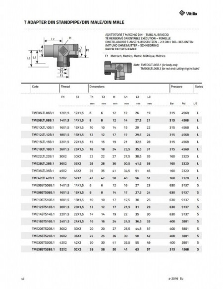 PODESIVA T-RACVA sa strane - HIDRAULIK SHOP