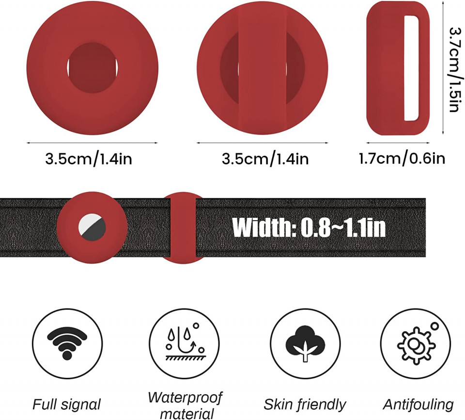 Set de 4 suporturi pentru Apple Airtag GPS Joyan, silicon, multicolor ...