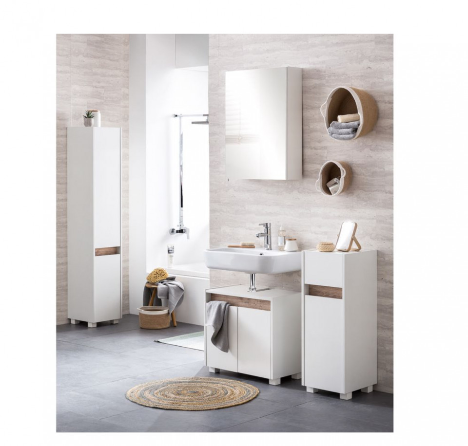 Dulap tip soldat Cosmo Alb - lățime: 30 cm - Chilipirul Zilei