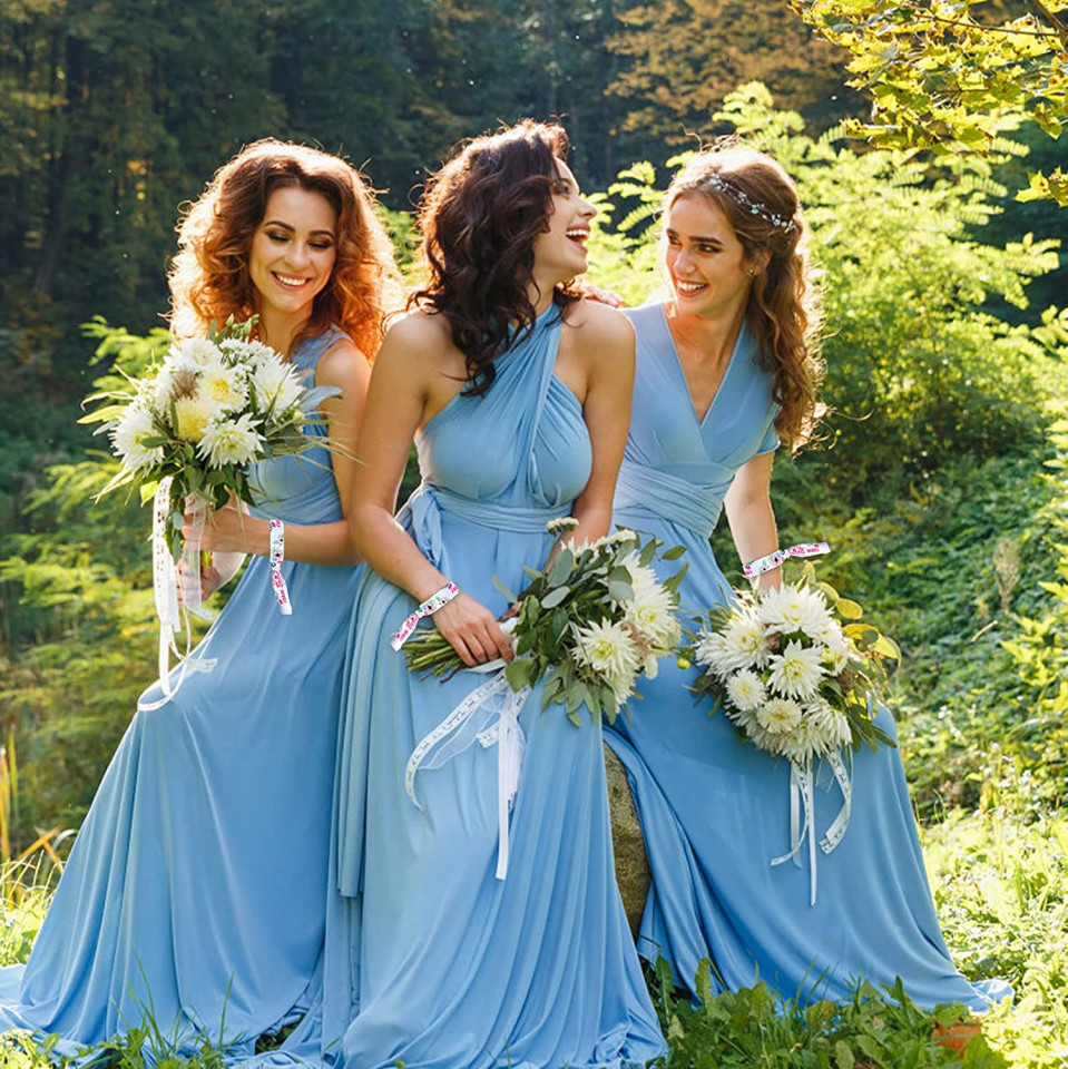 Set de 20 bratari pentru nunta FORMIZON, model floral, textil ...