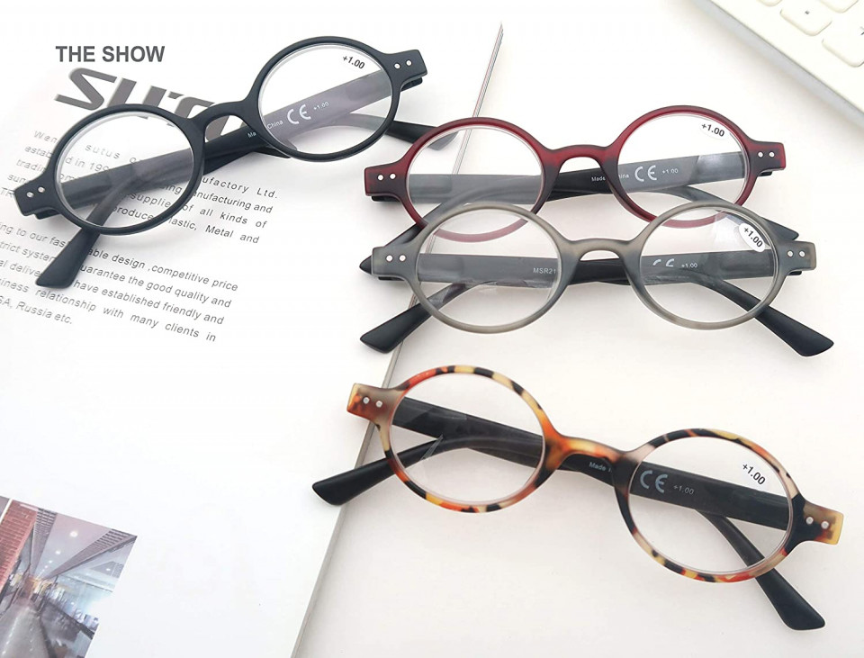 Set de 4 perechi ochelari de citit Modfans, pentru dama, cu dioptrii 1.0, plastic, multicolor ...