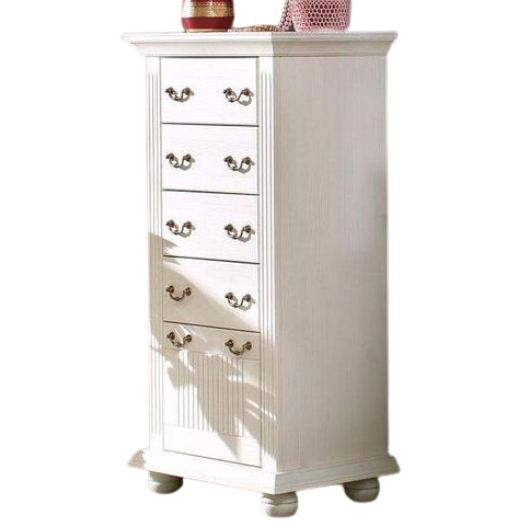 Comoda inalta Irma Home Affaire, lemn, alb, 60 x 130 cm - Chilipirul Zilei