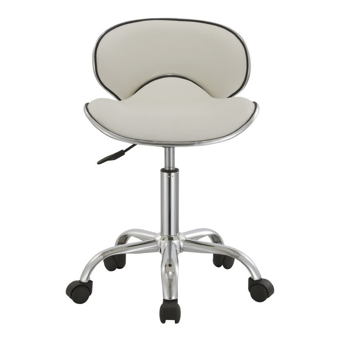 Scaun de birou reglabil pe inaltime Fairfax, Alb, 61 x 45 x 49 cm ...