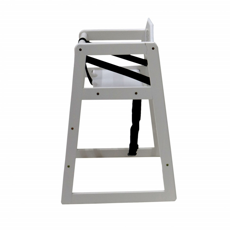 Scaun înalt pentru copii Oypla din lemn, alb - Chilipirul Zilei