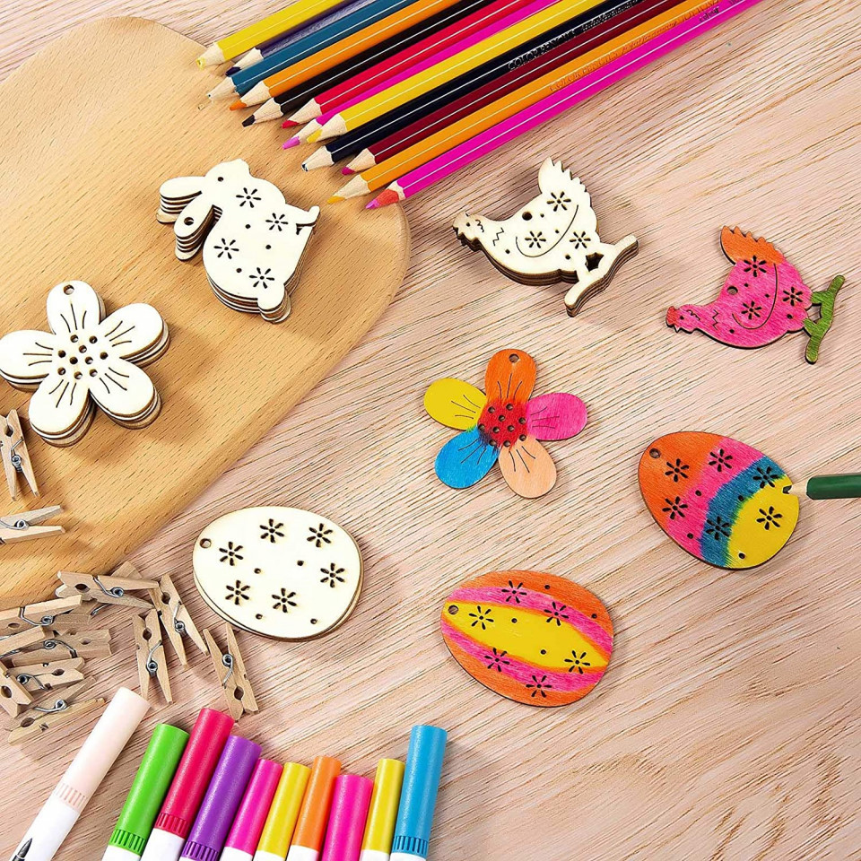 Set de 20 forme pentru Paste Wodasi, lemn, natur - Chilipirul Zilei