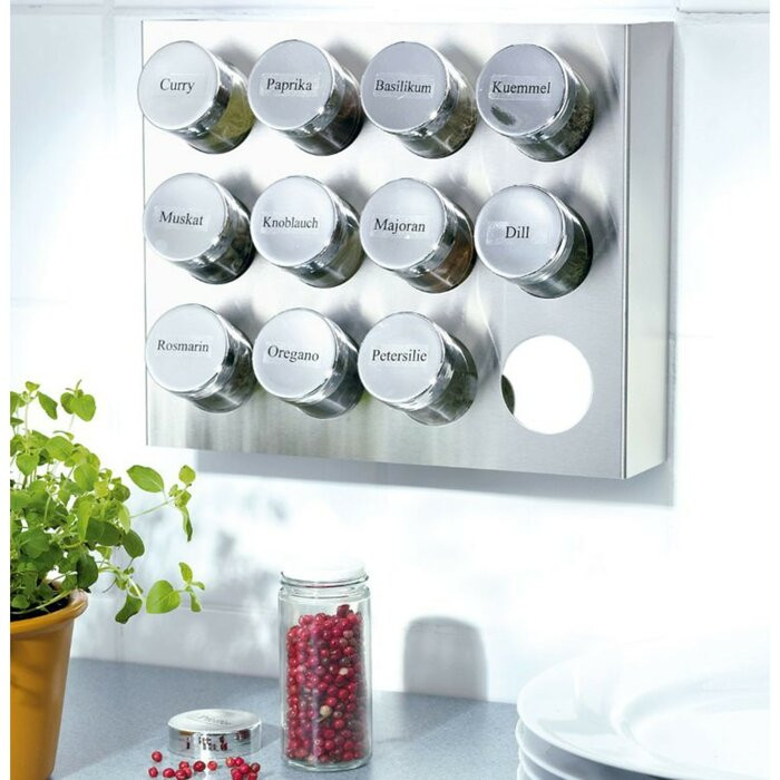 Raft pentru organizare condimente, metal, 21 x 25 x 6 cm - Chilipirul Zilei