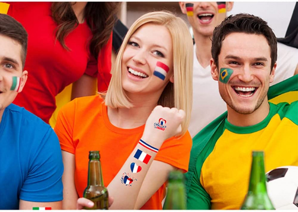 Set de 10 foi cu tatuaje temporare pentru cupa mondiala ZETIY ...