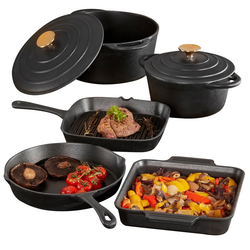 Set de 8 vase de gatit din fonta Cooks Professional - Chilipirul Zilei