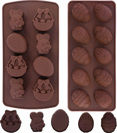 Set de 18 forme pentru prajituri WooBest, otel inxidabil, argintiu ...