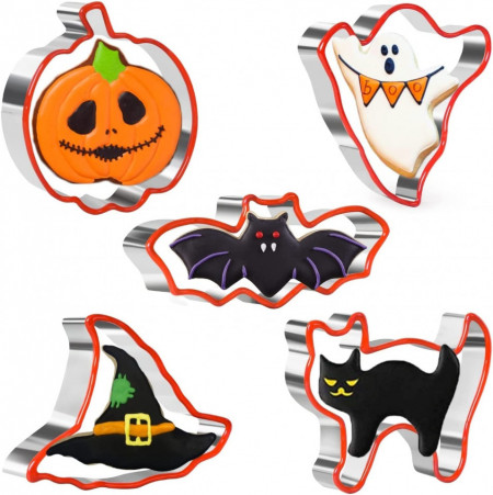 Set de 18 forme pentru prajituri WooBest, otel inxidabil, argintiu ...