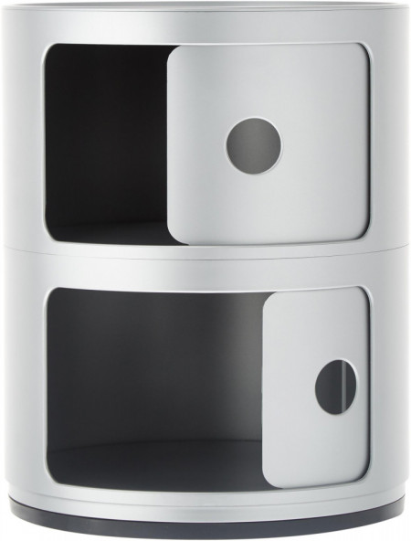 Noptieră rotundă cu două sertare cu design modular, 40 cm - Chilipirul ...