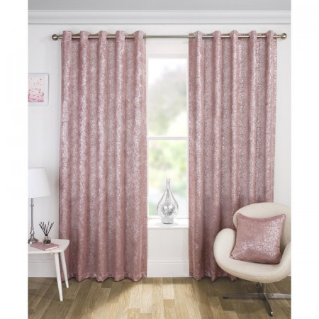 Set de 2 perdele Desiree, roz, 117 x 137 cm - Chilipirul Zilei