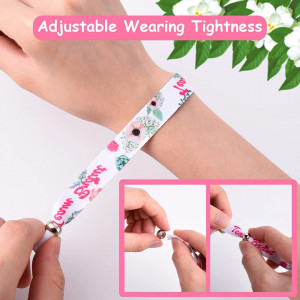 Set de 20 bratari pentru nunta FORMIZON, model floral, textil ...