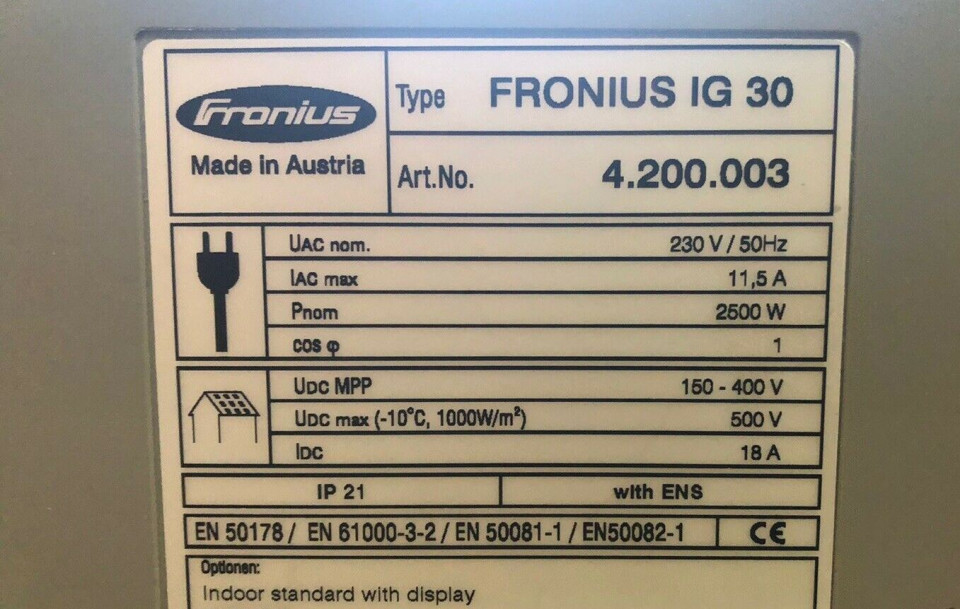 Solar inverter on-grid Fronius IG30