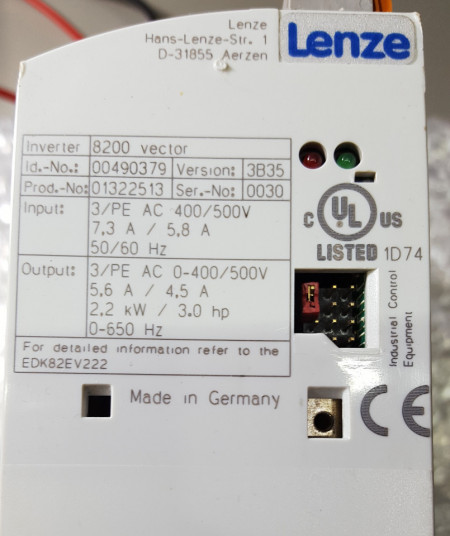 Lenze 8200 Vector 2.2kW