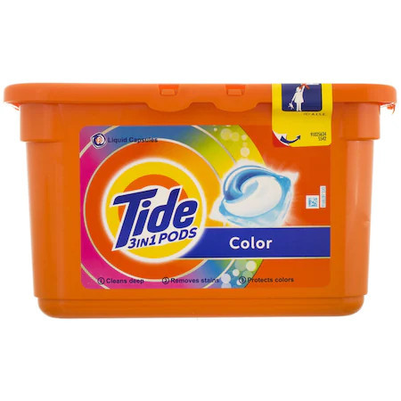 Detergent Tide All in 1 Pods, Color, 12 capsule