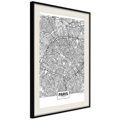 Plakát - City Map: Paris