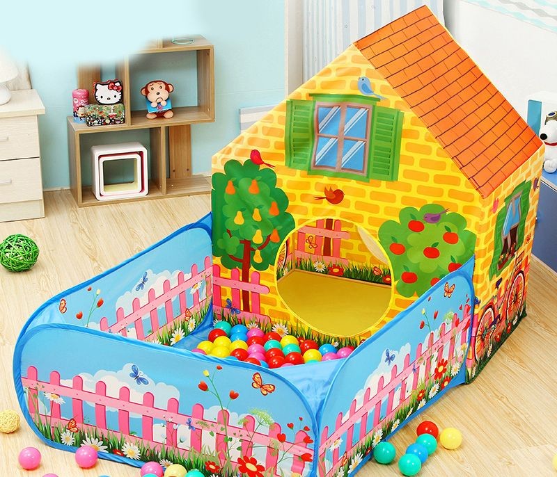 Cort de Joaca, IPlay, pentru Copii, Casuta cu Gradina