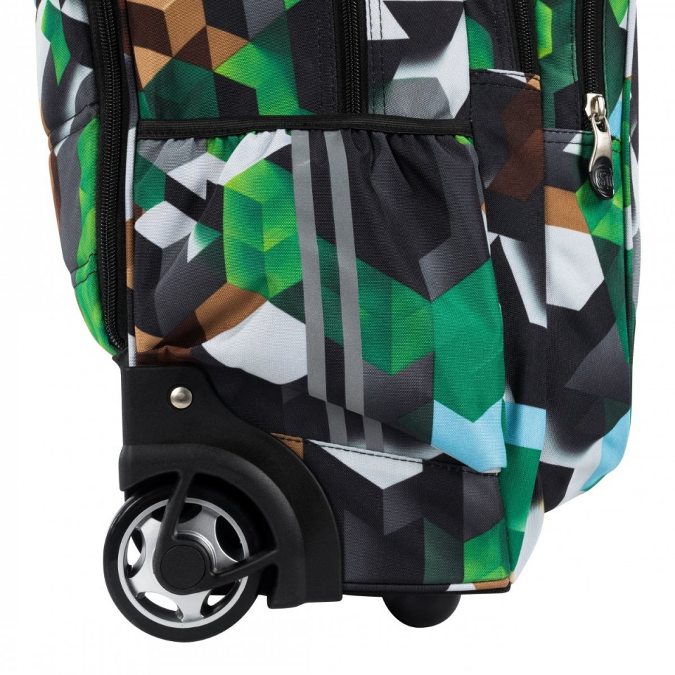 Ghiozdan Troler, St.Majeski, cu Roti de Silicon, Gama St.Right GREEN 3D ...