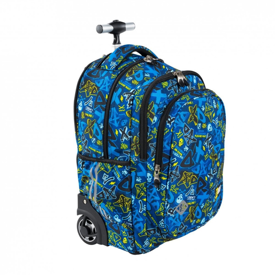 Ghiozdan Troler, St.Majeski, cu Roti de Silicon, Gama St.Right XD ART, TB01