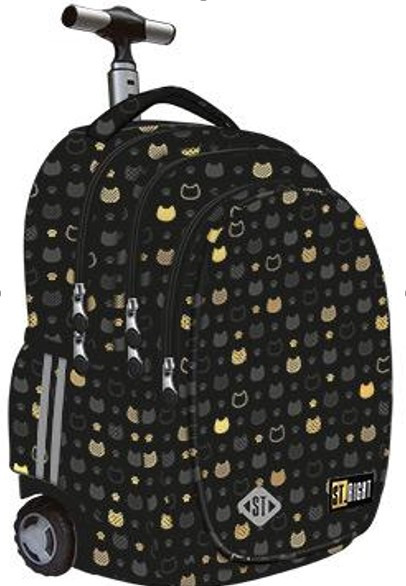 Ghiozdan Troler, 4 Compartimente, St.Majewski, Roti de Silicon ...