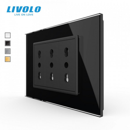 Priza combinata de 4 module cu intrerupator cap-scara/cap-cruce seria C9