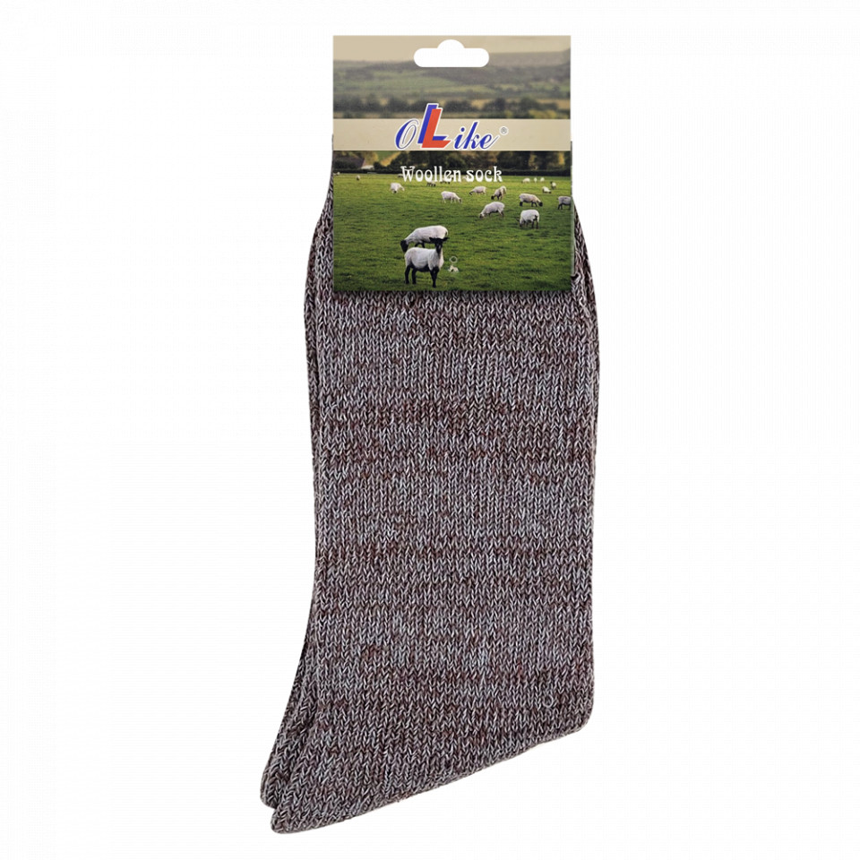 Șosete Călduroase din Mix de Lână Culoare Gri Colorat Model 'Mauna Loa'