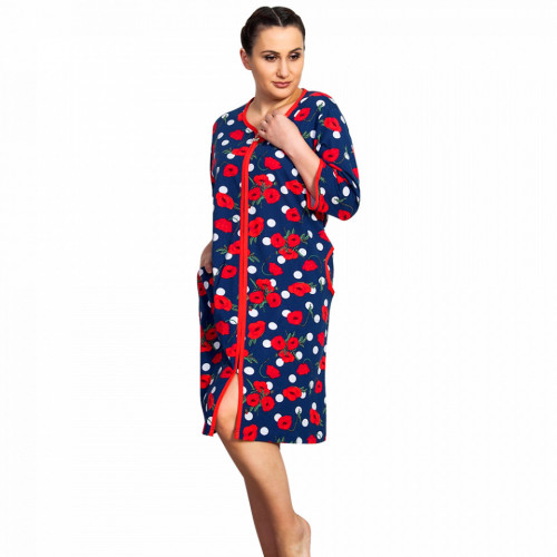 Halate Dama cu Fermoar Marimi Mari Vienetta Model 'Poppy Fields'