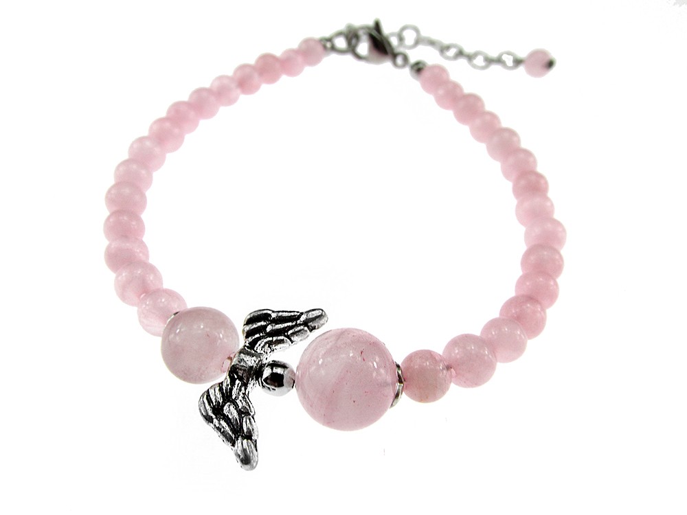 Bratara ingeras cuart roz natural