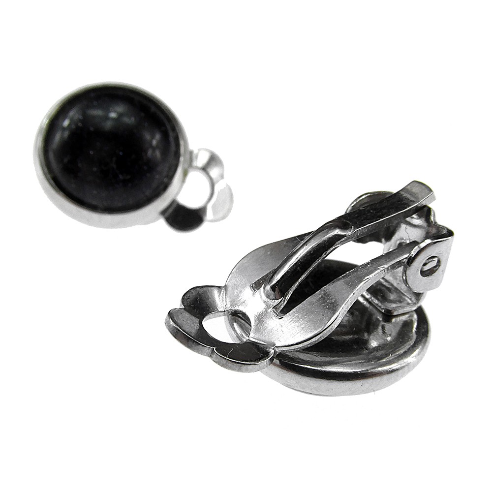 Cercei clips cu Piatra Soarelui albastra 10 MM