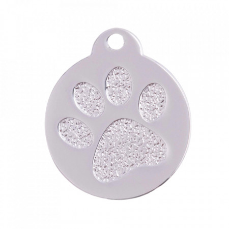 Medalion personalizat Banut Colorat cu Labuta, gravare inclusa