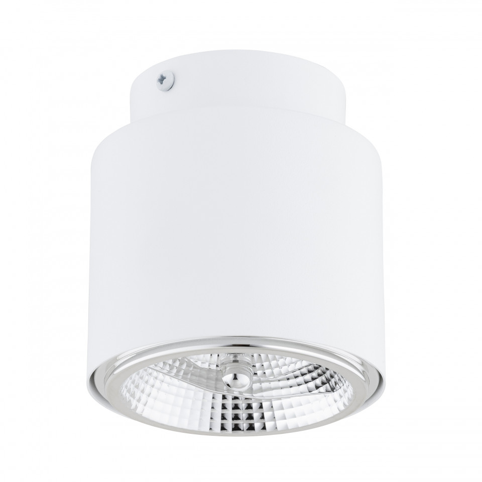 Spot aplicat modern alb rotund din metal Nano