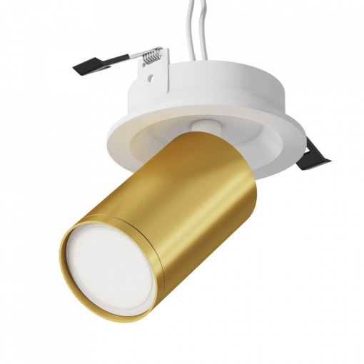 Spot incastrat modern alb auriu rotund din aluminiu Maytoni Focus S
