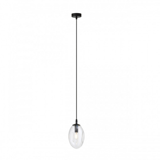 Pendul modern negru cu glob din sticla transparent Astral