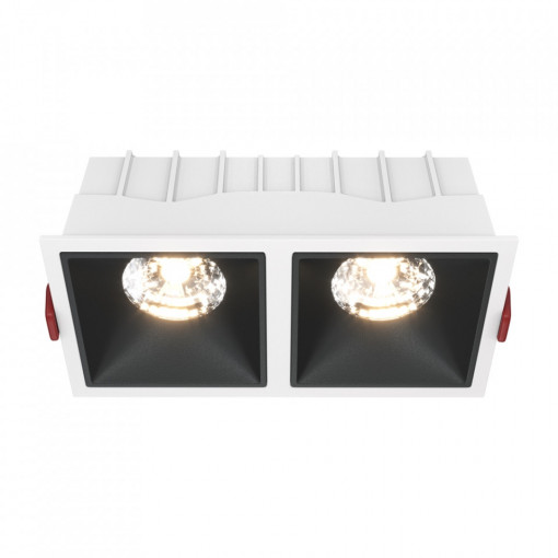 Spot incastrat modern alb negru dublu dimabil 30w Maytoni Alfa Led 3000K