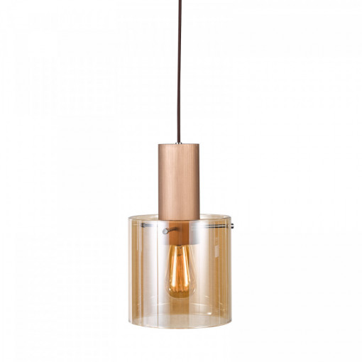 Pendul modern alama cu sticla bej Italux Javier