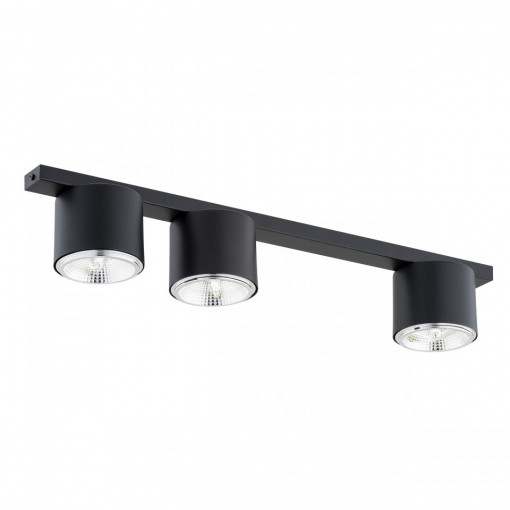 Plafoniera moderna neagra cu 3 spoturi Nano
