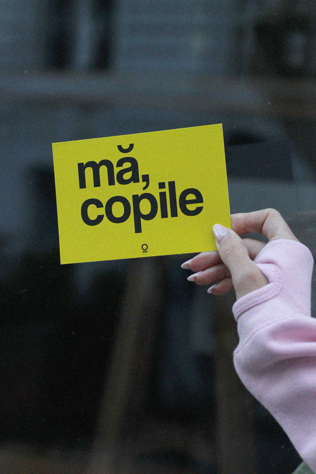 carte poștală "mă, copile"