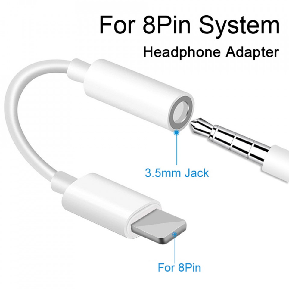 Adaptor casti audio pentru Apple ,de la Lightning la Jack 3.5mm