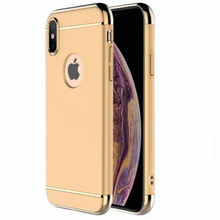 Husa Apple iPhone X, Elegance Luxury 3in1 Auriu