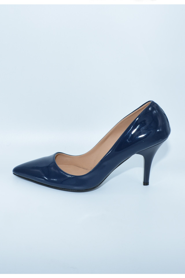 Pantof stiletto, de culoare bleumarin, cu toc cui inalt de 9 cm