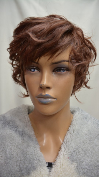 Peruca neagra sau saten inchis realizata din par cu aspect natural