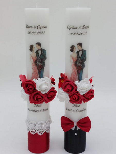 Set 2 Lumanari Nunta 40cm